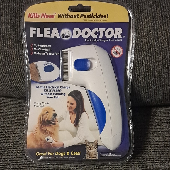 Flea Doctor | Dog | Electric Flea Comb White And Blue | Poshmark